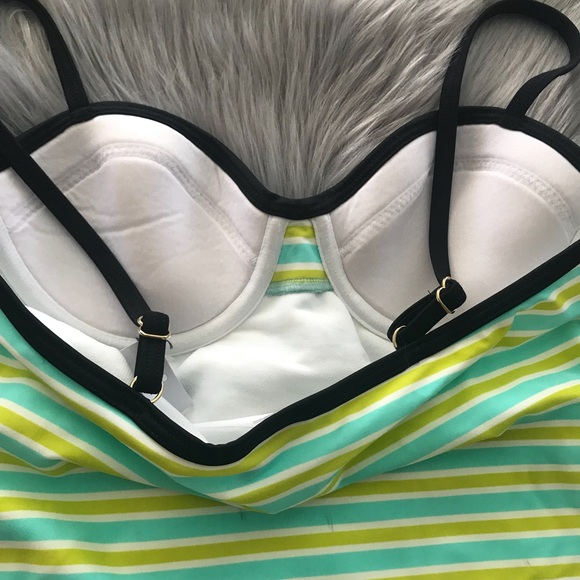 Lime Ricki | Swim | Nwt Lime Ricki Aqua Stripe Tankini Sz S | Poshmark